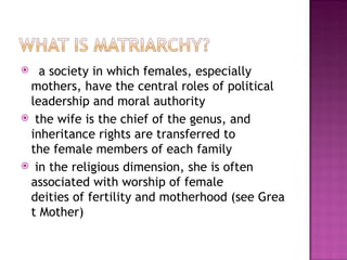 Matriarchy | PPT