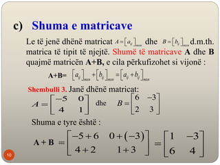 Matricat. Veprimet me matrica | PPSX