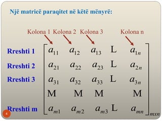 Matricat. Veprimet me matrica | PPSX