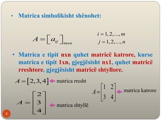 Matricat. Veprimet me matrica | PPSX