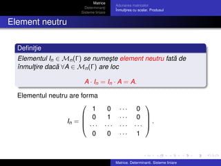 Matrice determinanti sisteme liniare | PDF