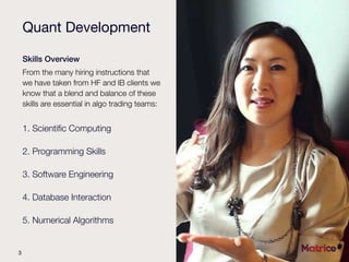 Quant Developer Career Entry Guide | Matrice.co.uk