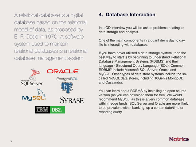 Quant Developer Career Entry Guide | Matrice.co.uk