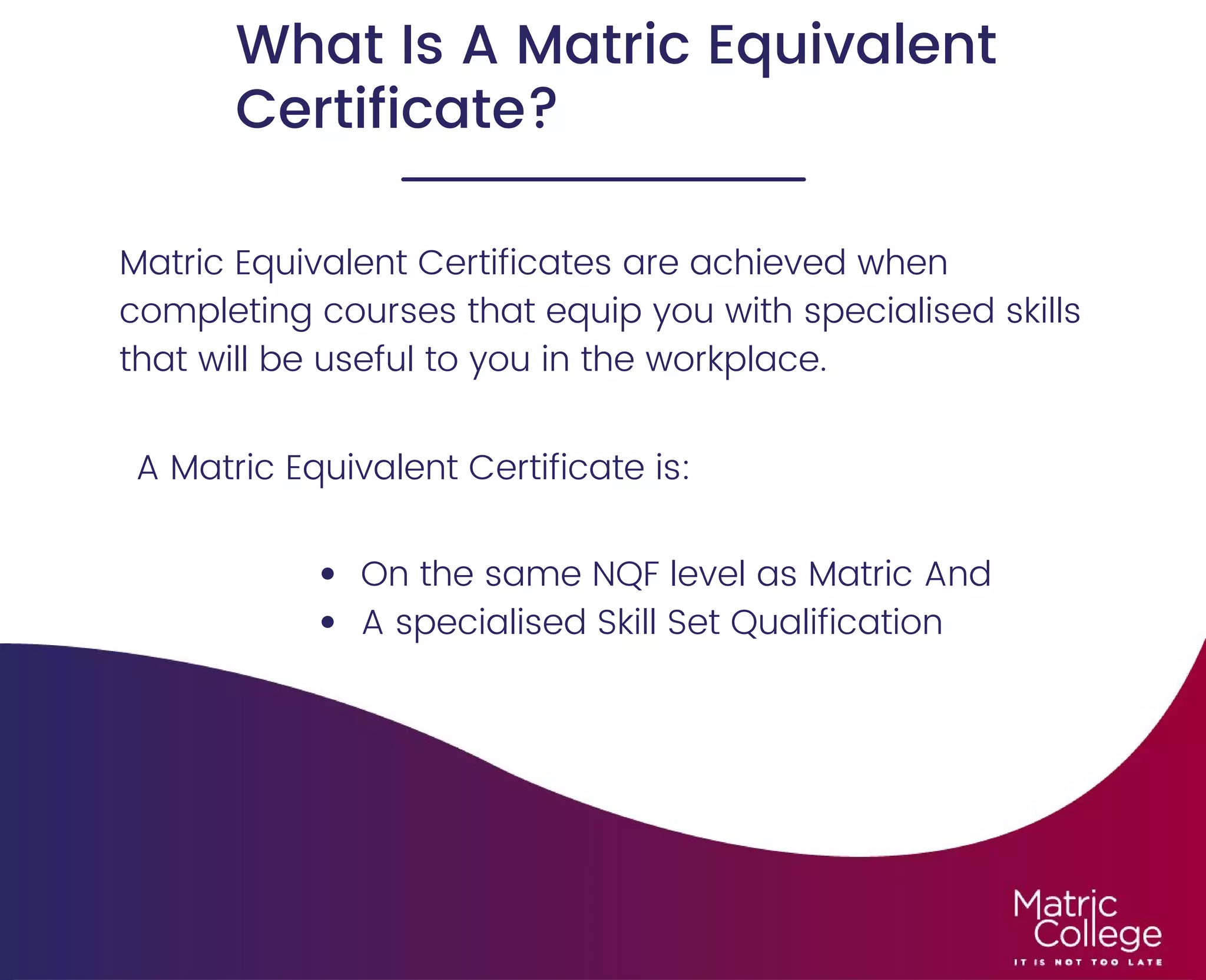 Matric Equivalent Courses | PPT