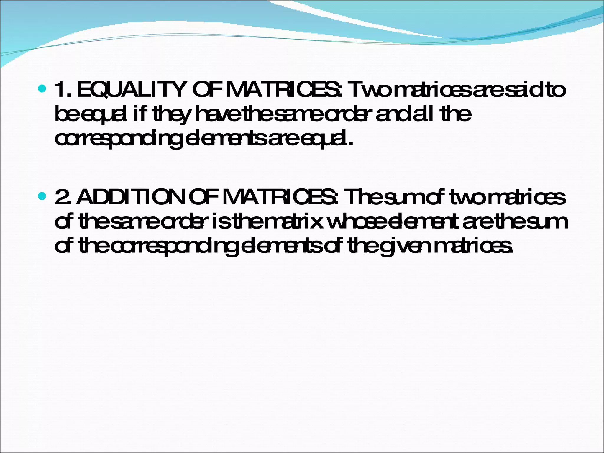 Matrices | PPT