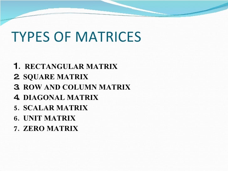 Matrices