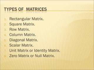 Matrices | PPT