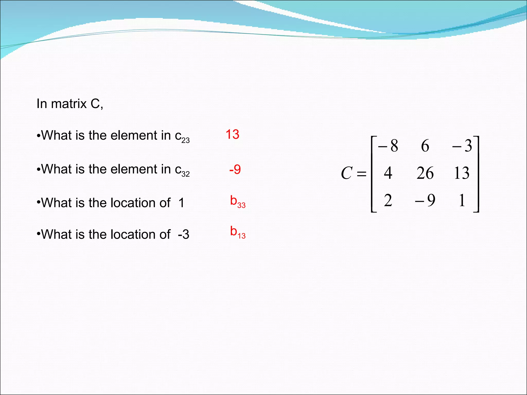 Matrices | PPT