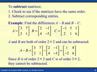 Matrices | PPT | Physics | Science
