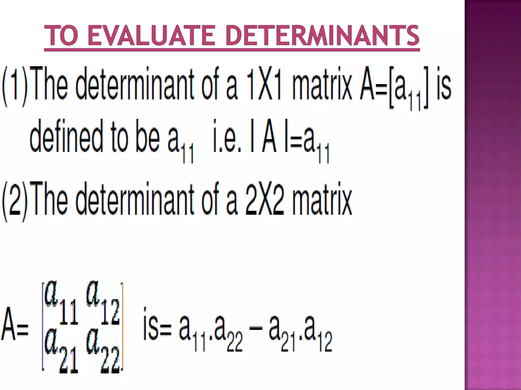 Matrices and determinants-1 | PPT