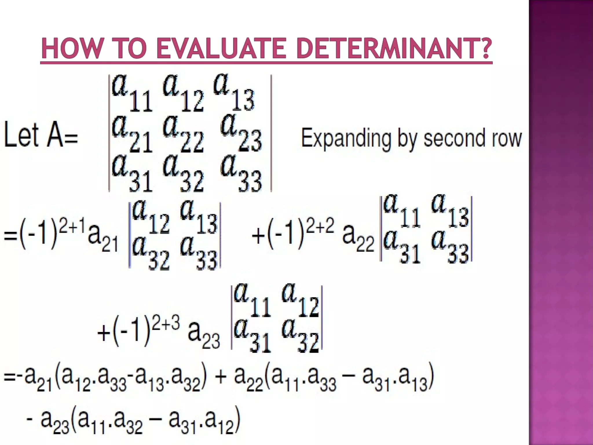 Matrices and determinants-1 | PPT