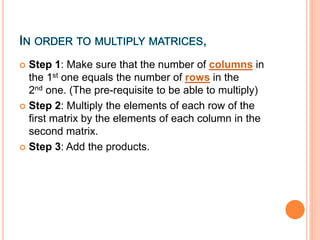 Matrices - Discrete Structures | PPTX