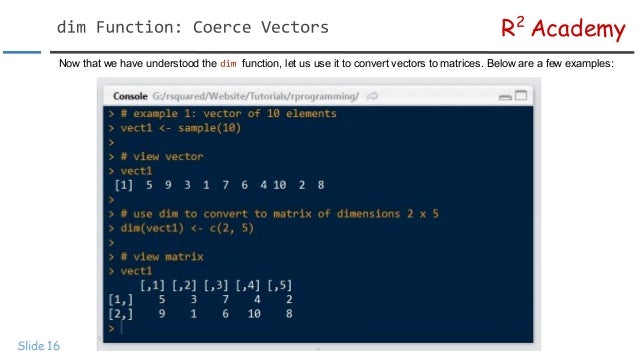R Programming: Introduction to Matrices