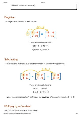 Matrices | PDF | Physics | Science