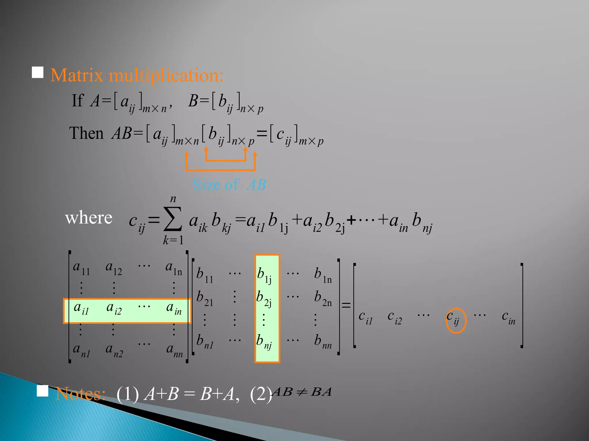 Matrices - Mathematics | PPT
