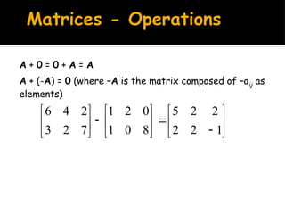 matrices, determinant singular and non singulr | PPT