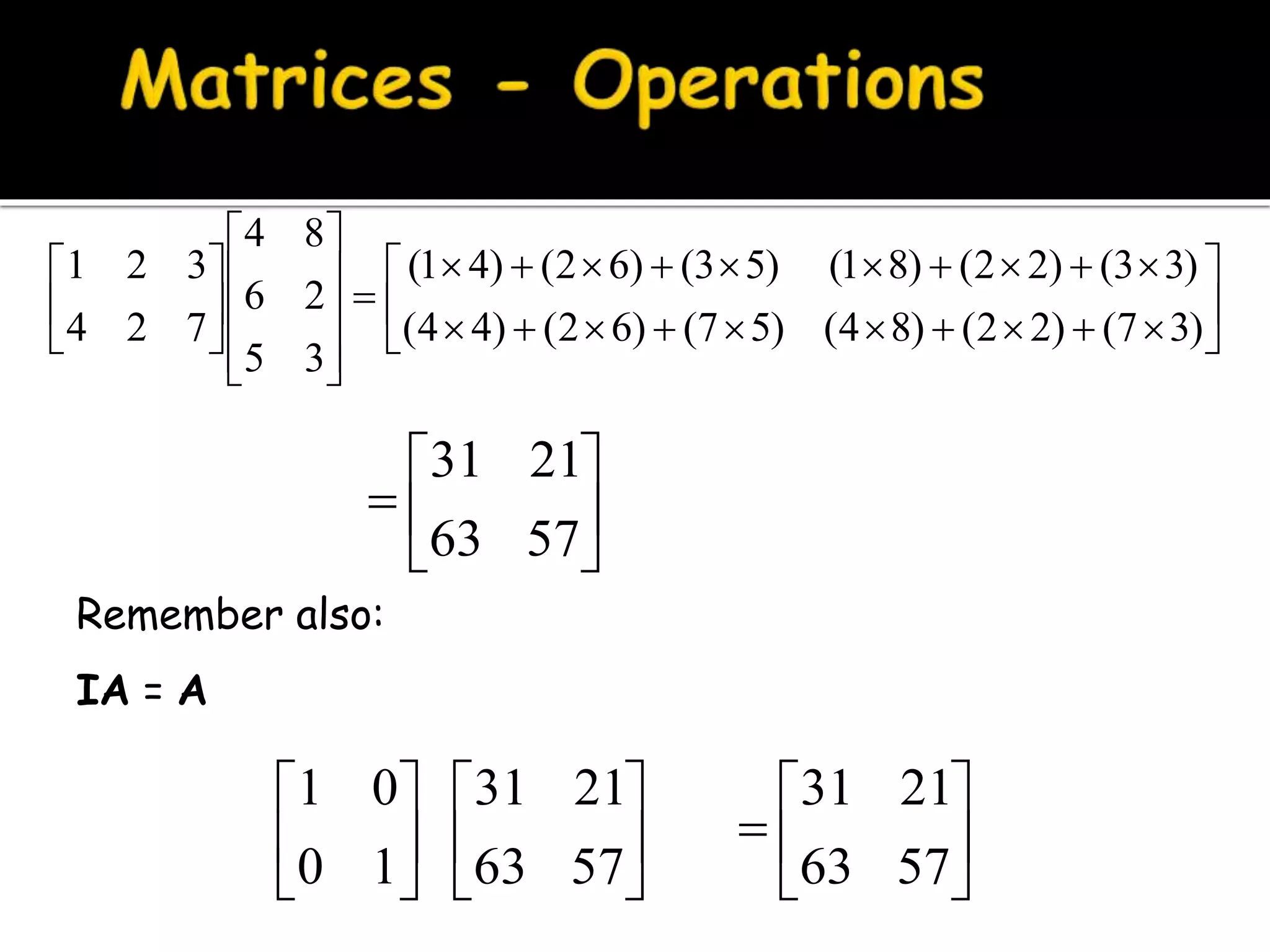 Matrices | PPTX