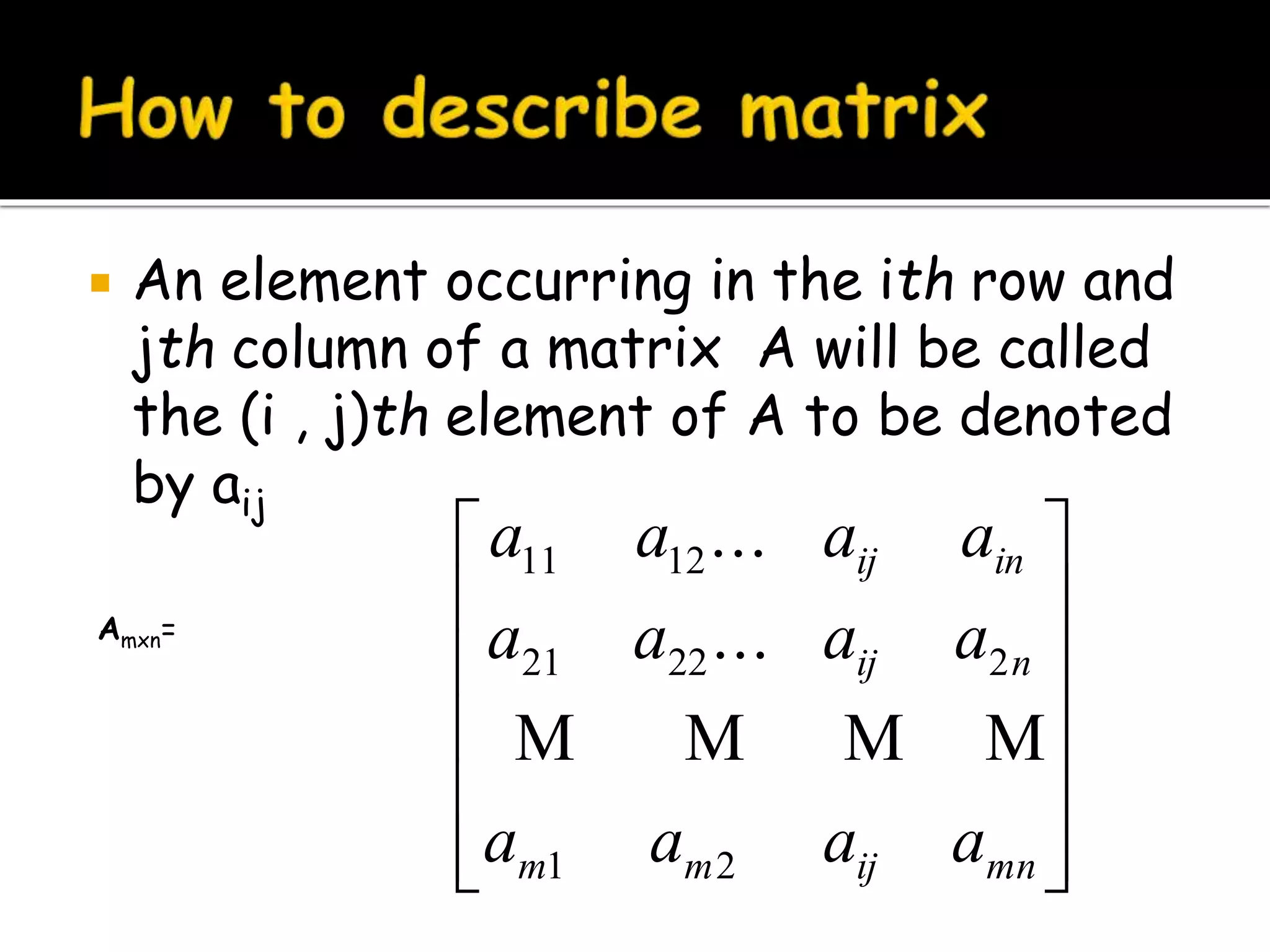 Matrices | PPTX