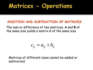 Matrices | PPTX