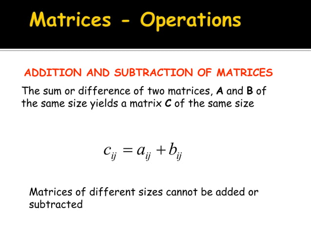 Matrices | PPTX
