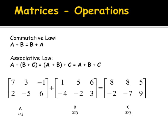 Matrices | PPTX