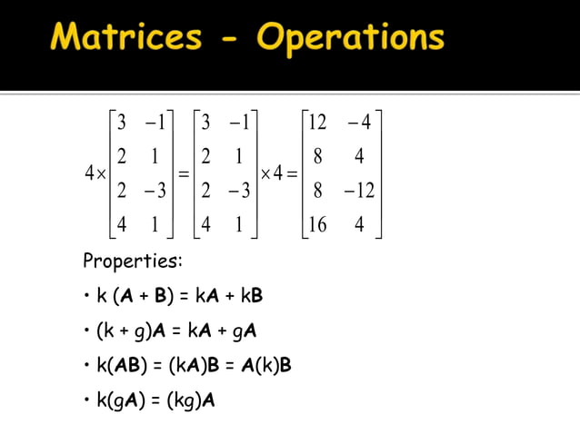 Matrices | PPTX