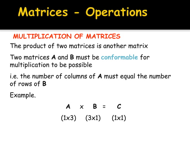 Matrices | PPTX