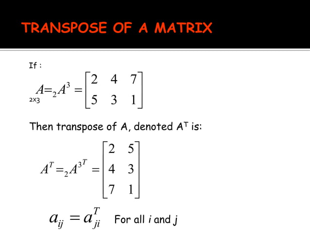 Matrices | PPTX