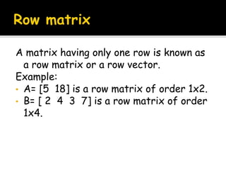 Matrices | PPTX