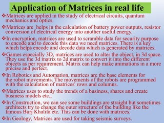 Matrices | PPTX