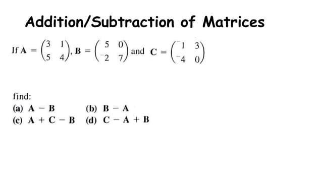 Matrices | PPTX