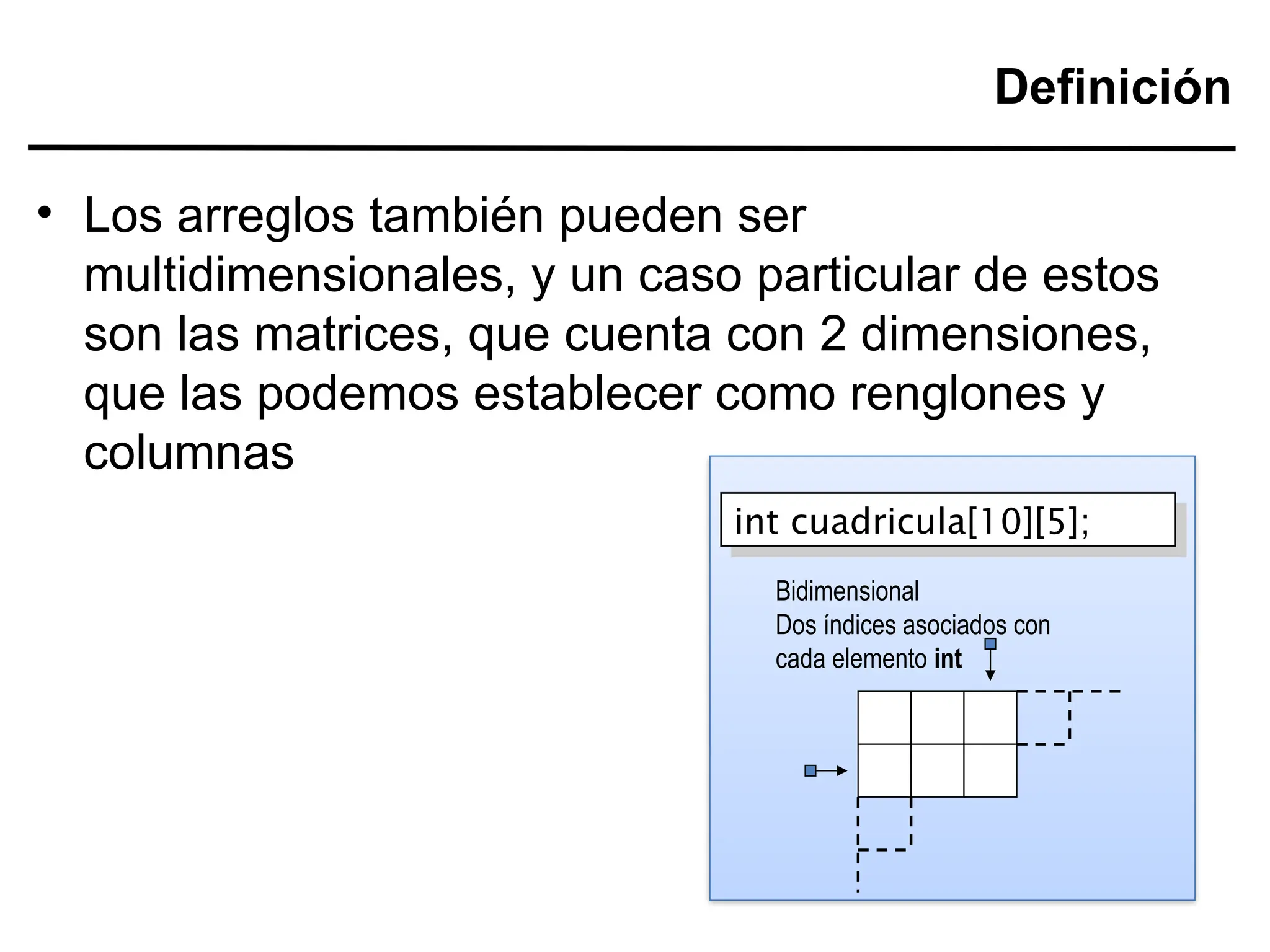 sintaxis y semántica de la estructura de datosMatrices | PPTX