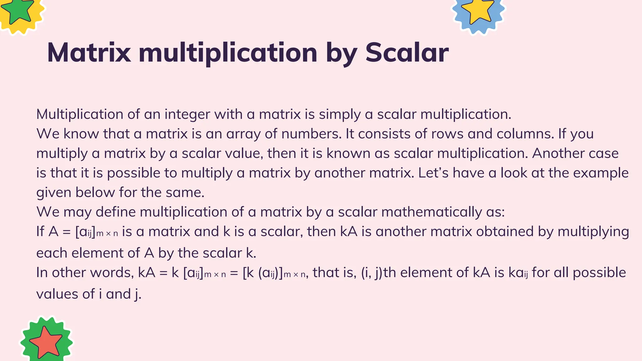 matrices pdf for basic mathematics with all basics of matrices | PDF
