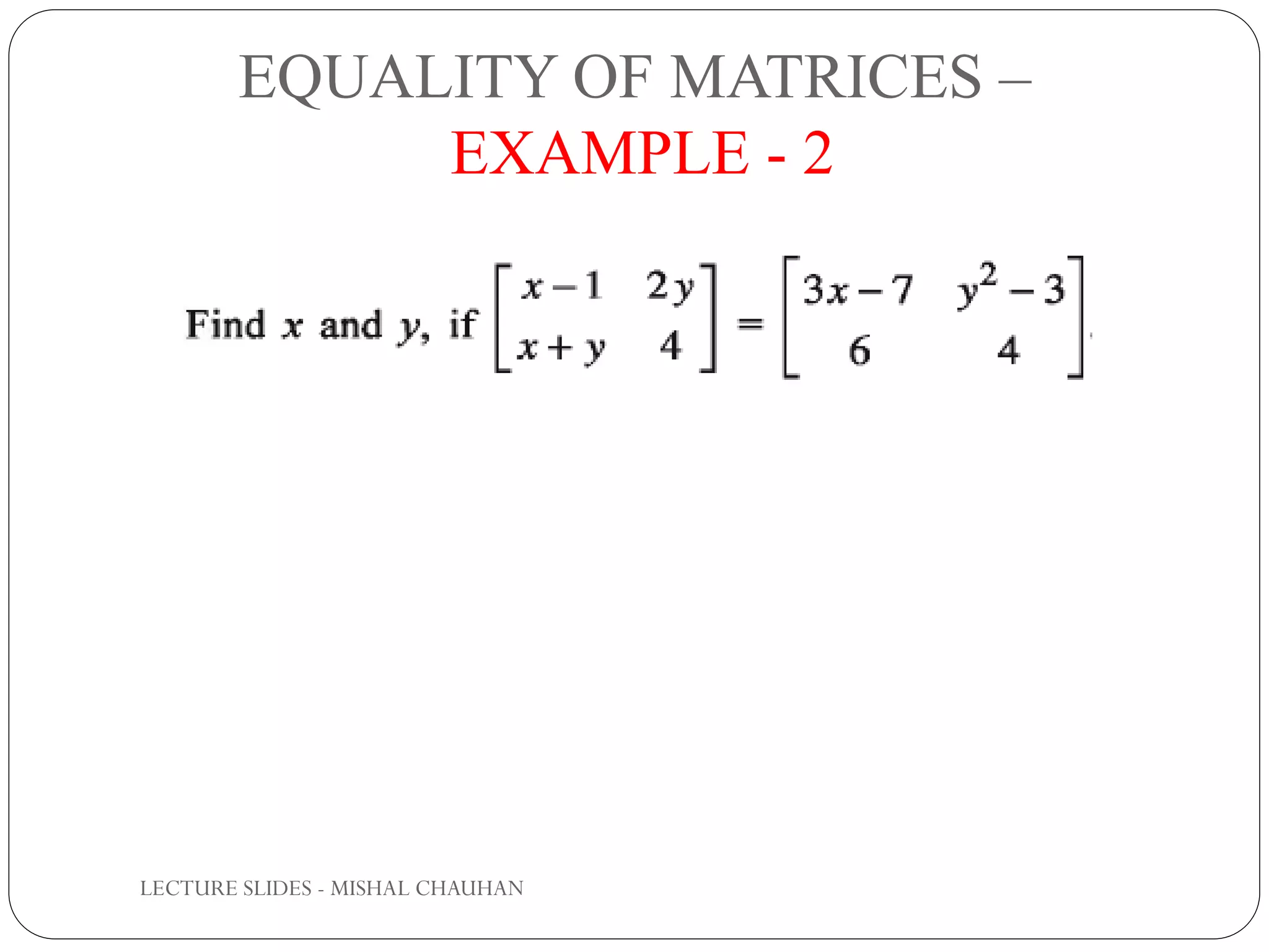 MATRICES CLASS XII MODULE 1 | PPT