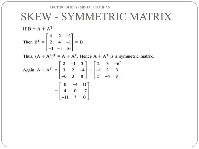 MATRICES CLASS XII MODULE 1 | PDF