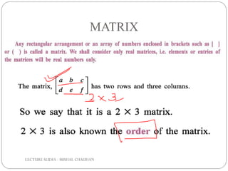 MATRICES CLASS XII MODULE 1 | PDF