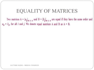 MATRICES CLASS XII MODULE 1 | PDF