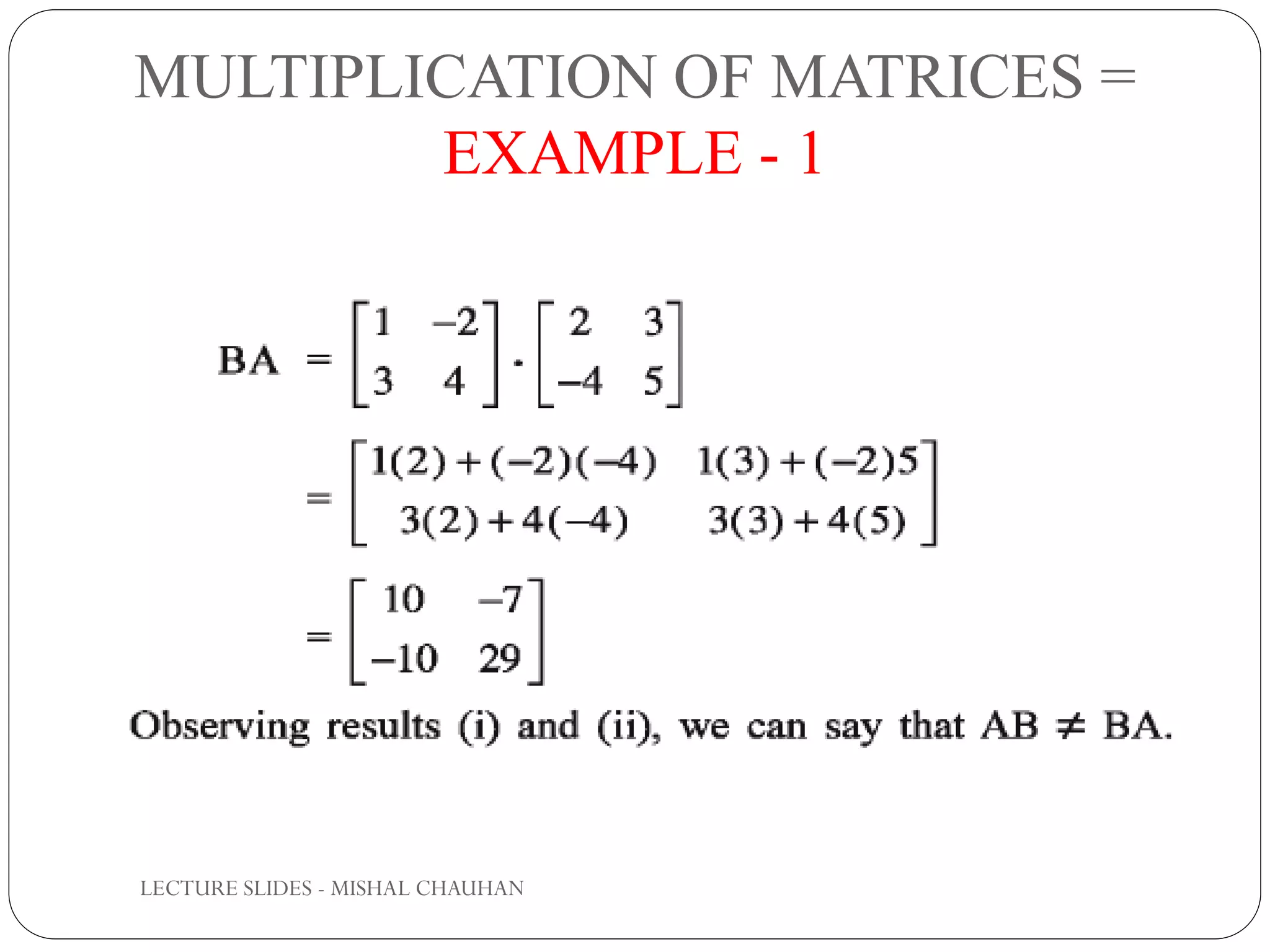 MATRICES CLASS XII MODULE 2 | PDF