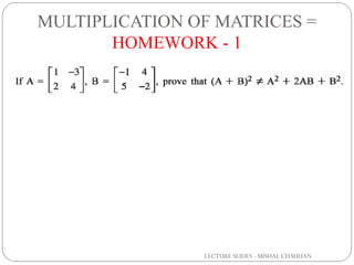 MATRICES CLASS XII MODULE 2 | PDF