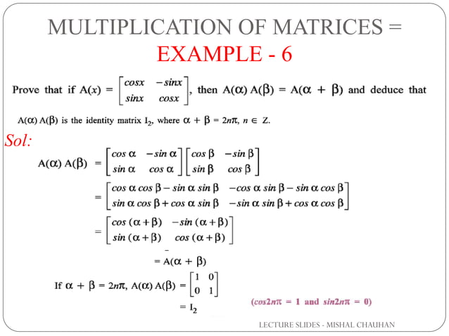 MATRICES CLASS XII MODULE 2 | PDF