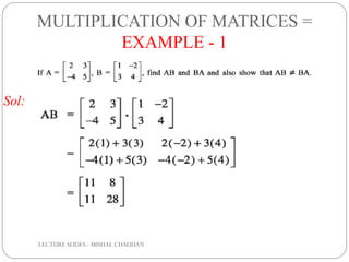 MATRICES CLASS XII MODULE 2 | PDF