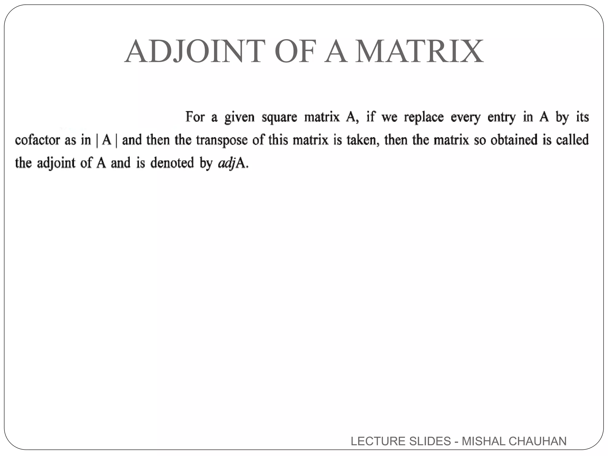 MATRICES CLASS XII MODULE 3 | PPTX
