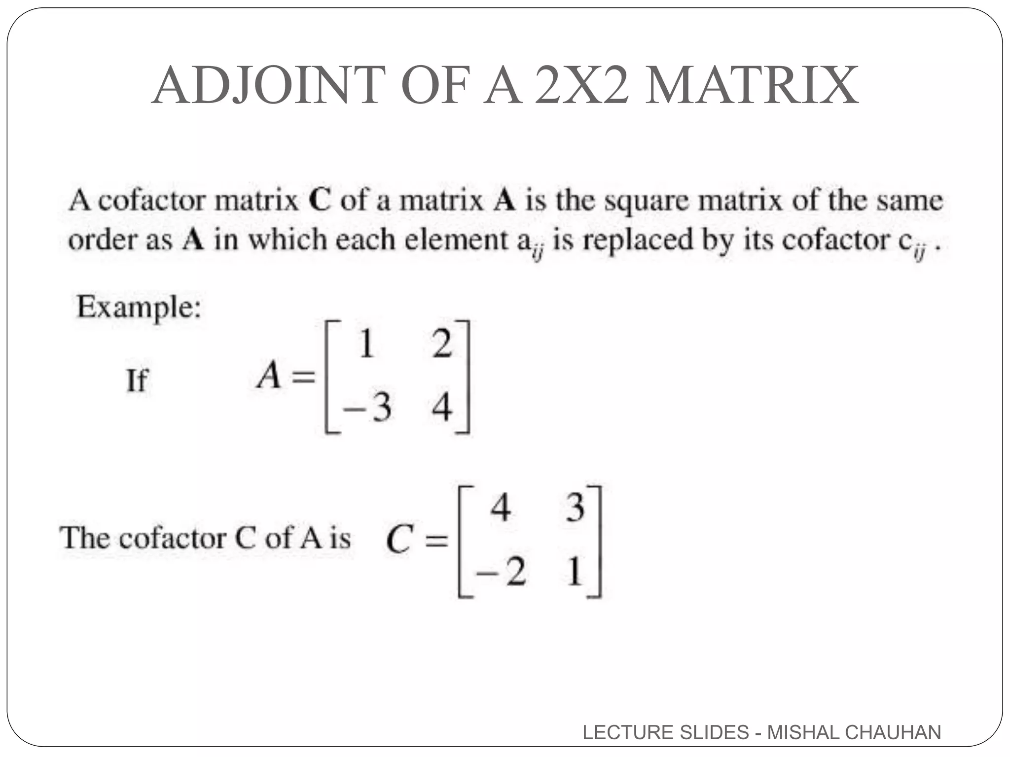 MATRICES CLASS XII MODULE 3 | PPTX