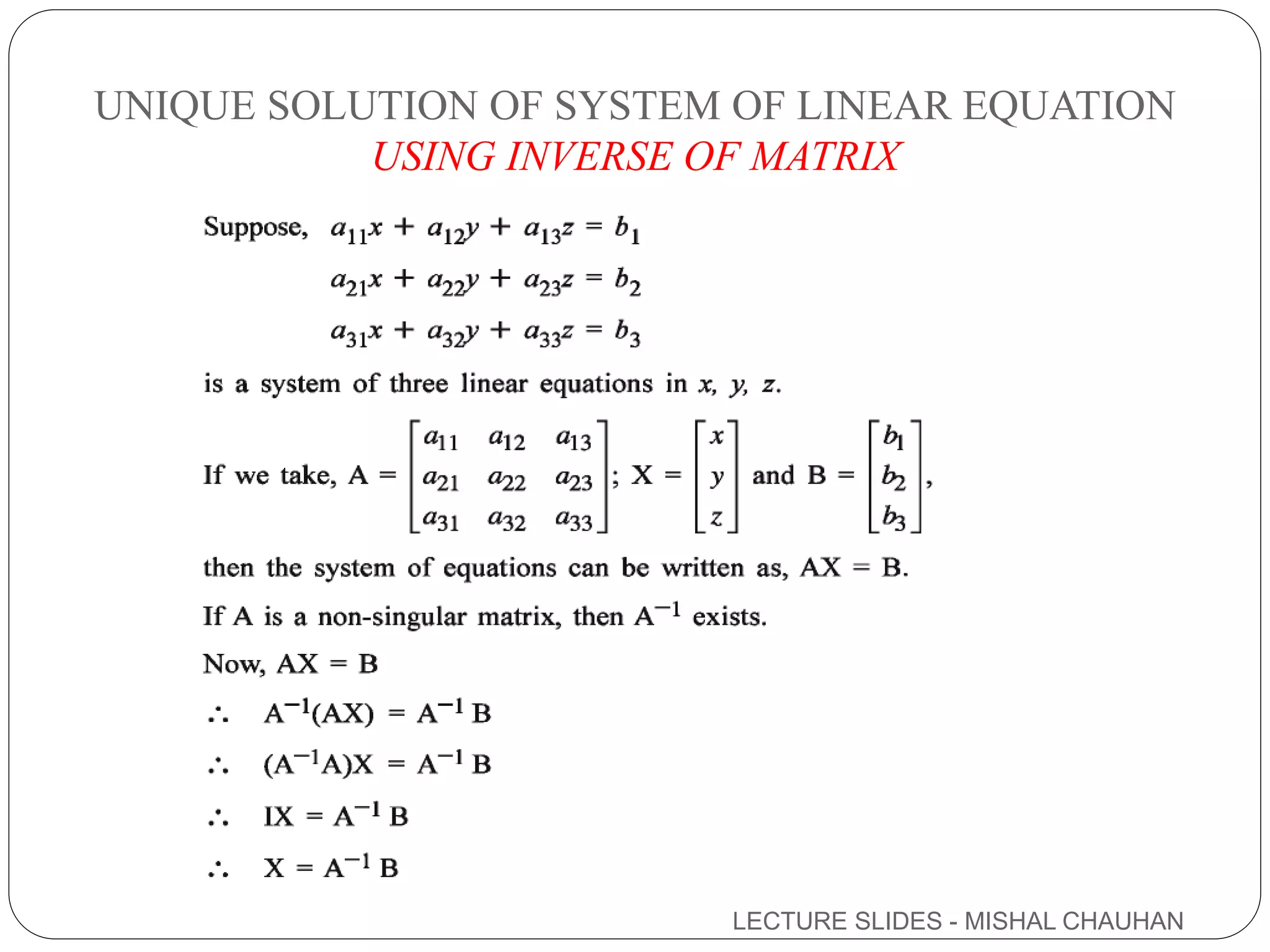 MATRICES CLASS XII MODULE 3 | PPTX