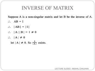 MATRICES CLASS XII MODULE 3 | PPTX