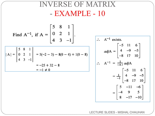 MATRICES CLASS XII MODULE 3 | PPTX | Chemistry | Science