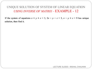 MATRICES CLASS XII MODULE 3 | PPTX