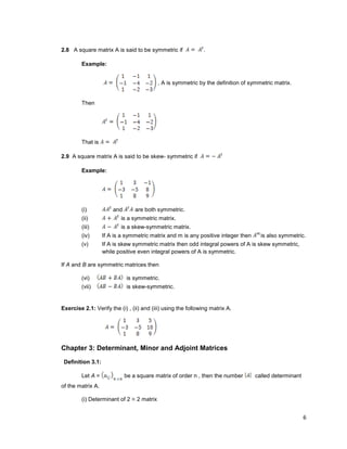 Comprehensive Study of Matrices: Definitions, Operations, and ...