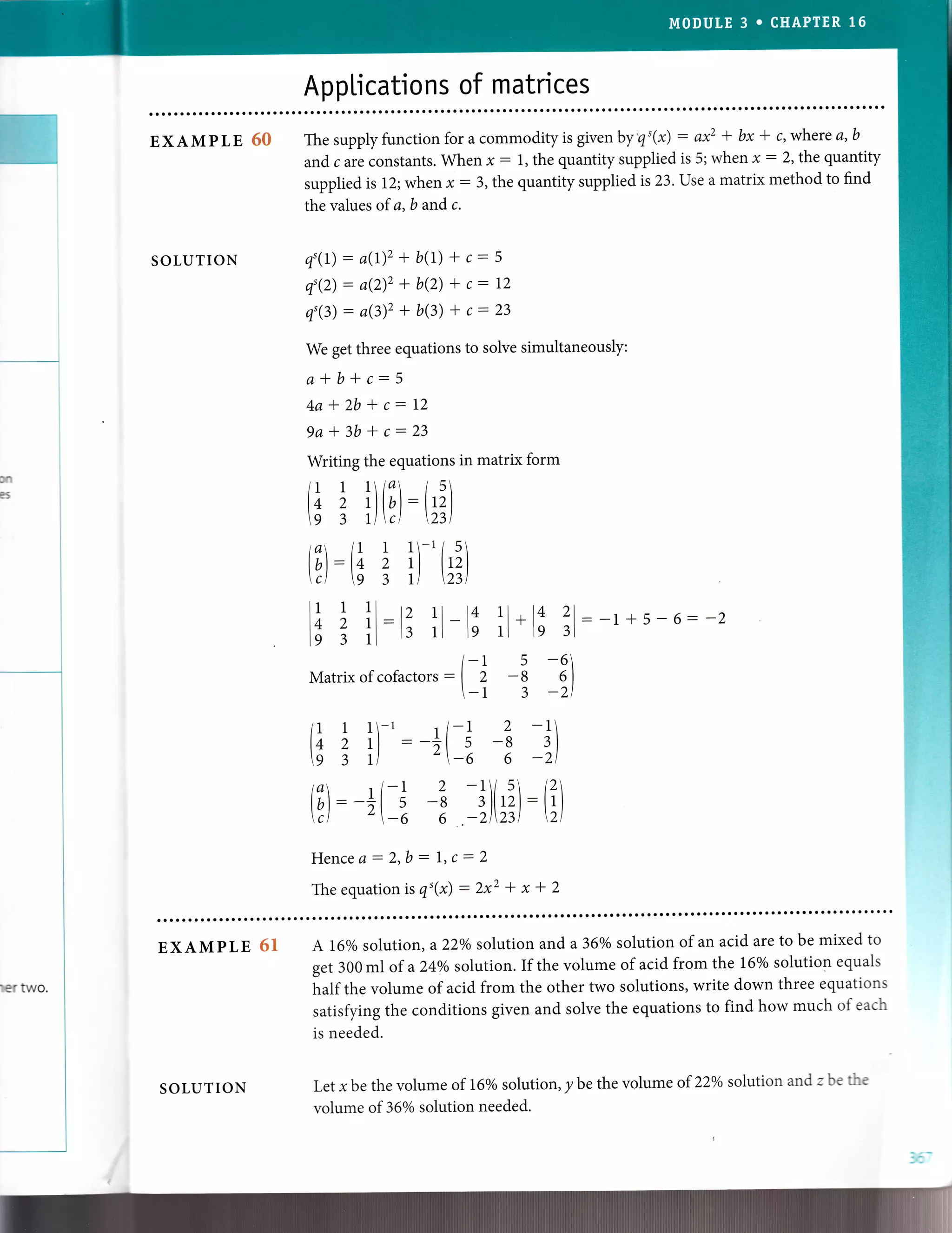 Matrices - Cramer's Rule | PDF