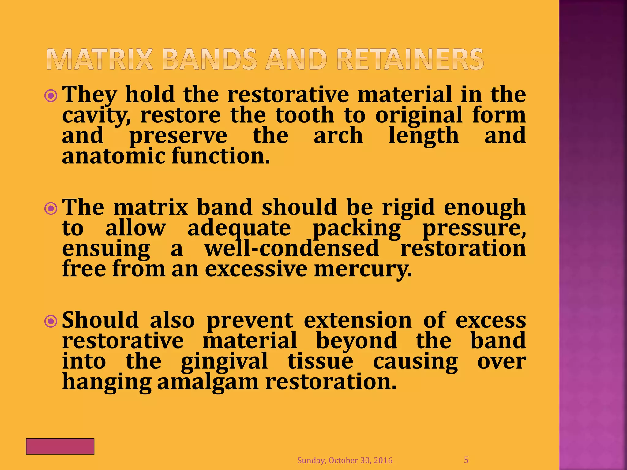 Matrices in-pediatric-restorative-dentistry | PPTX